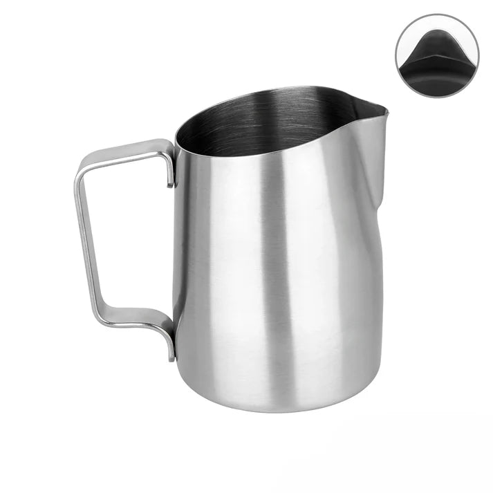 WPM Milk Pitcher # 06 round spout - brushed finish – bohnendealer.coffee